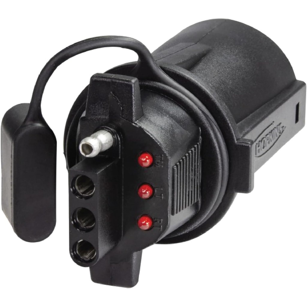Hopkins 7 Blade to 4 Wire Flat Vehicle To Trailer Connector Adapter ...