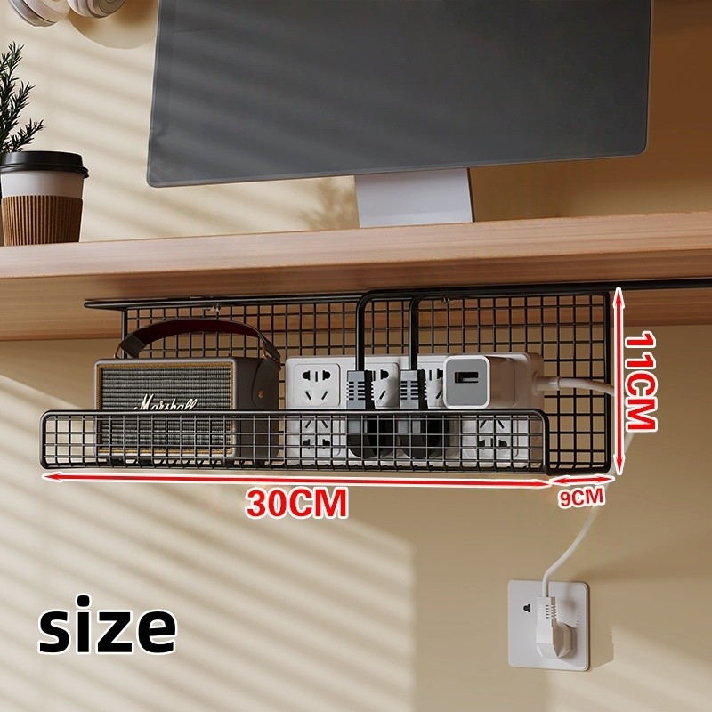 Cable Organizer Under The Table Cable Management Under Desk Storage ...