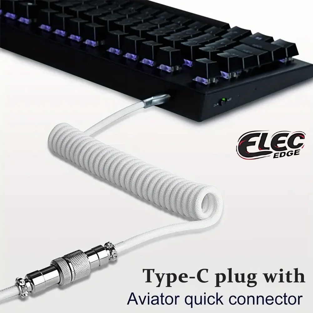 Mechanical Keyboard Custom Coiled Cable Wire Keyboard Extension Cable ...