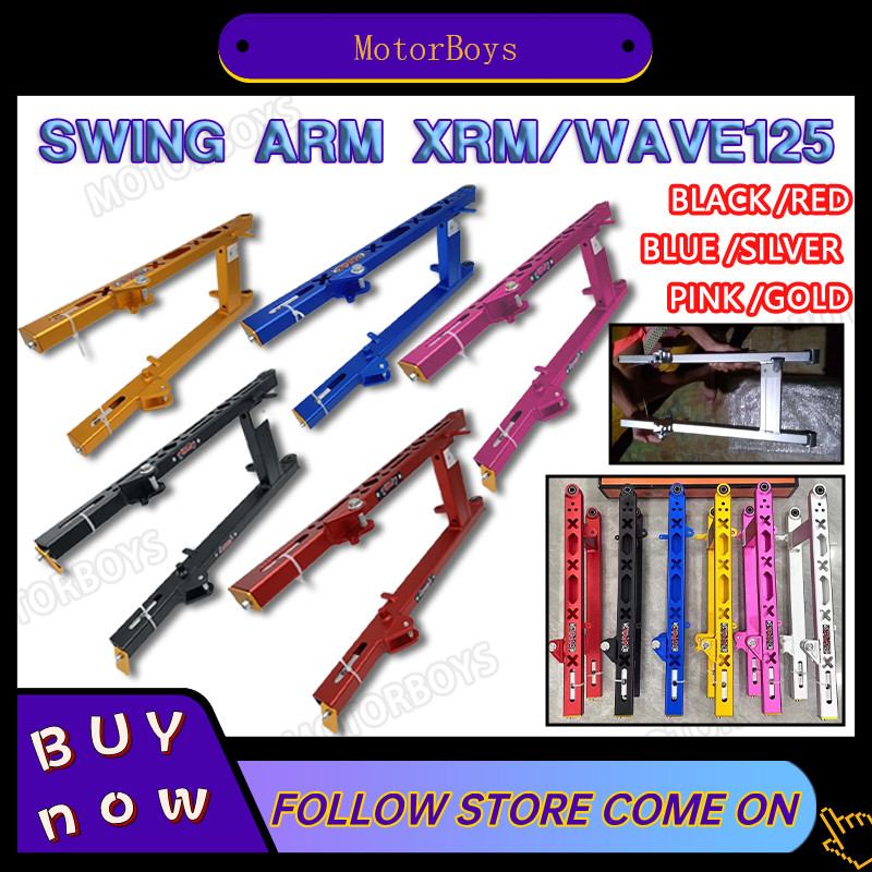 XRM/WAVE125+3 MOTORCYCLE SWING ARM +3 BLACK RED BLUE SILVER PINK GOLD ...