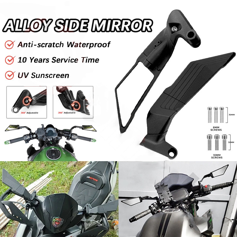 Bimota Motorcycle Side Mirror Alloy Adjustable 2 Pcs Winglet Rearview ...