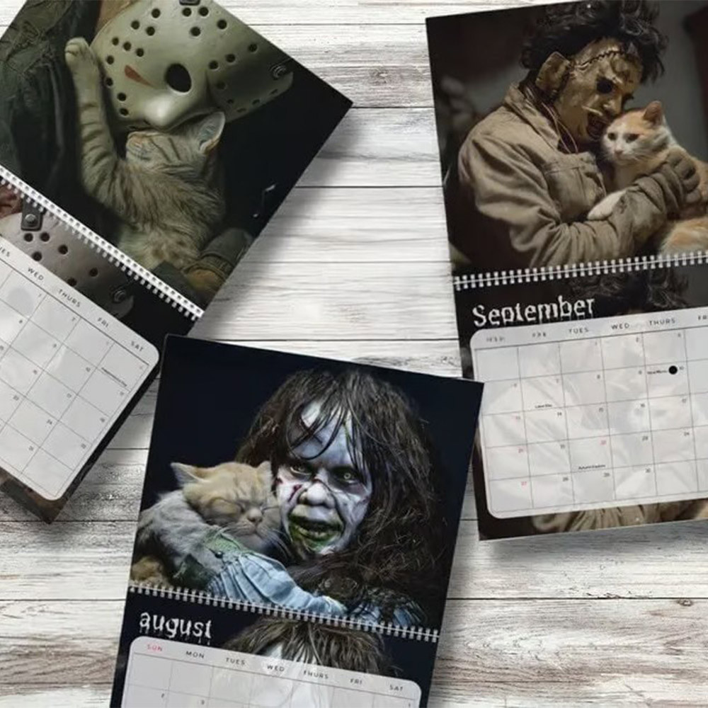 2026 Halloween Horror Movie And Cats Wall Calendar 12-Month Planner ...