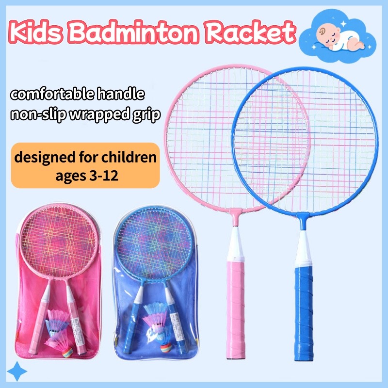 Kids Badminton Racket 2pcs with 3balls Starter Badminton Set Children ...