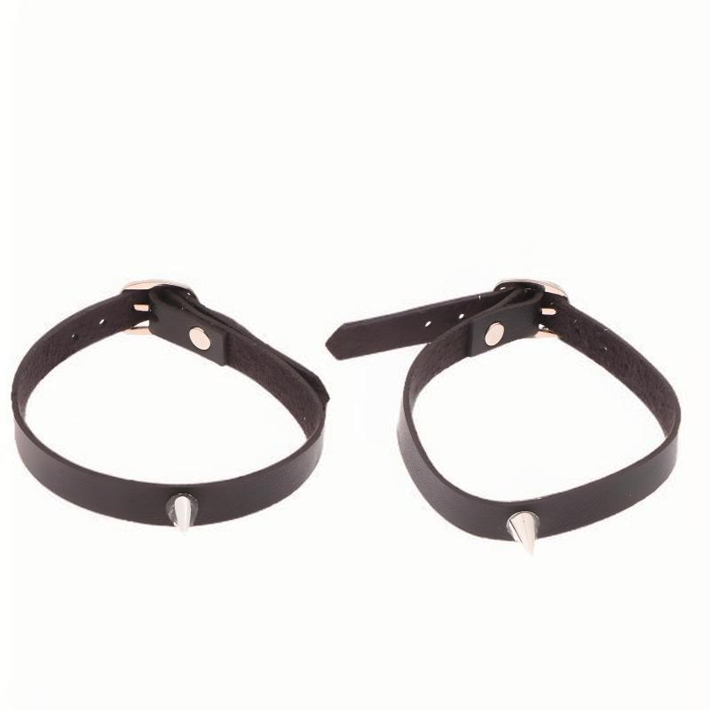 FCPH 1Pair Ankle Belt ck Punk Leather Anklet Chain Women Foot Decor ...