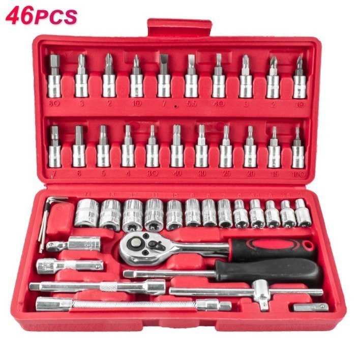 NEW SOCKET 46pc SOCKET Wrench 46 PCS in 1 Socket Set 46in1 Full ...