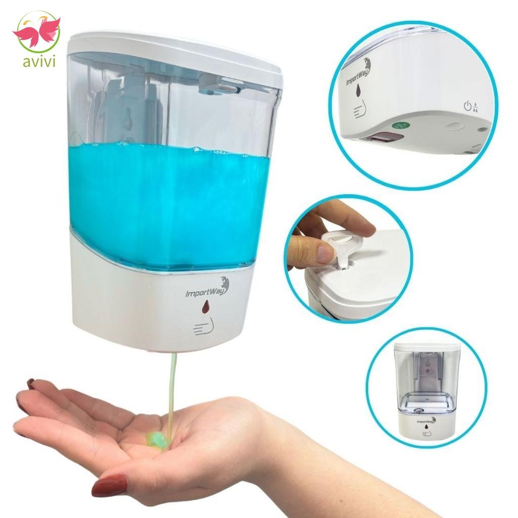 Automatic Liquid Soap Dispenser 600ml - Wall Mount Sensor Touchless for ...