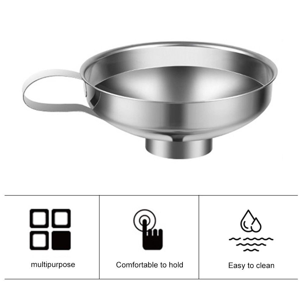 Stainless Steel Funnel Wide Mouth Funnel Dishwasher Safe Canning Funnel ...