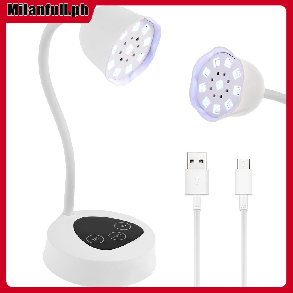 DIY Nail Tip Lamp Gel Nail Lamp With 360° Adjustable Hose Arm for Home ...