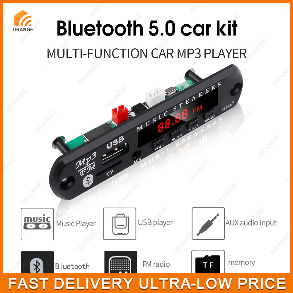 Car MP3 Wireless Bluetooth 5.0 Decoder Board With Amplifier DC 5V 12V ...