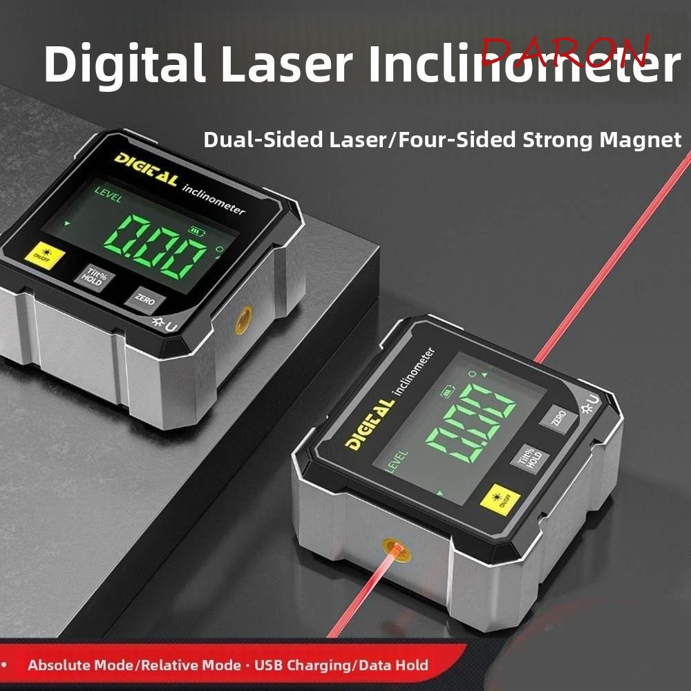 DARON Display Angle Gauge, Four Sided Digital Display Level Protractor ...