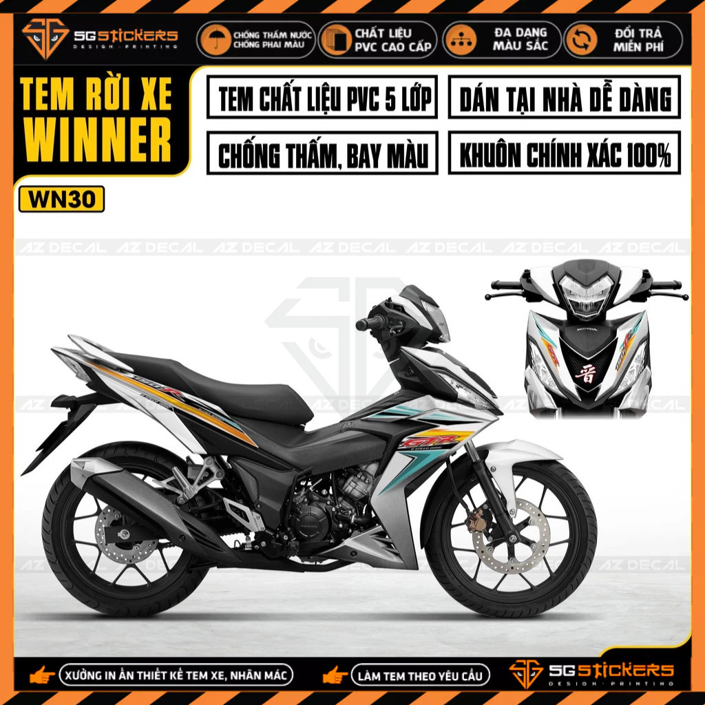 Winner 150 Car Sticker Model 150R GTX Stylized | WN30 | Winner V1 ...