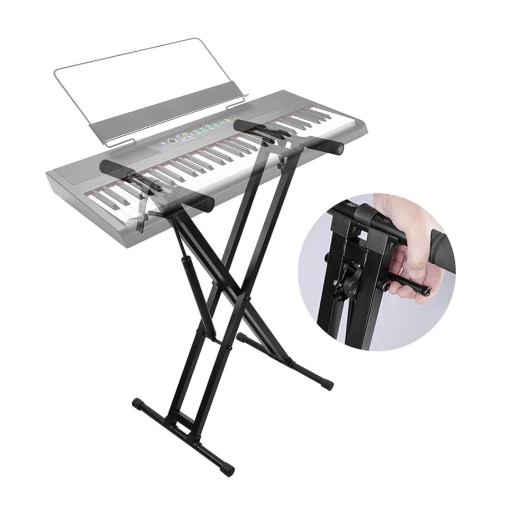 Guitto GKS-02 Gas Spring Keyboard Stand – Stable & Foldable X Design ...