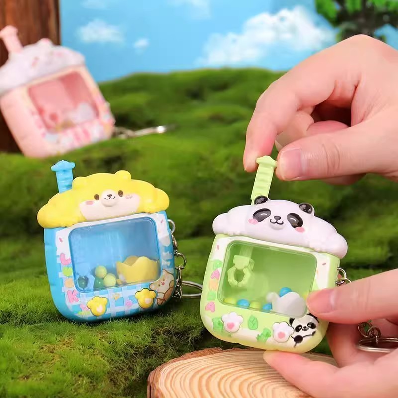 Mini Animal Claw Machine Keychain Mini Catch Ball Claw Machines Anti ...