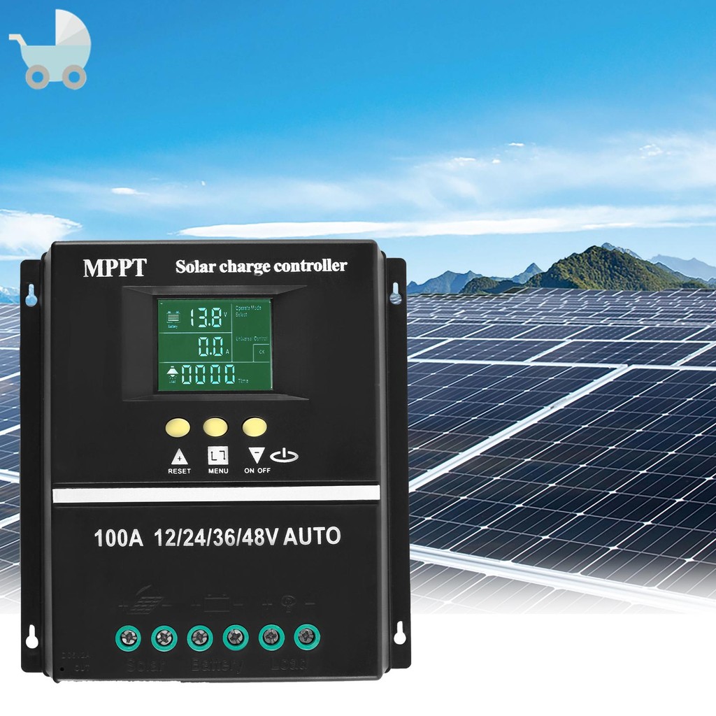 Solar Charge Controller 100A MPPT LCD Display Solar Battery Regulator ...