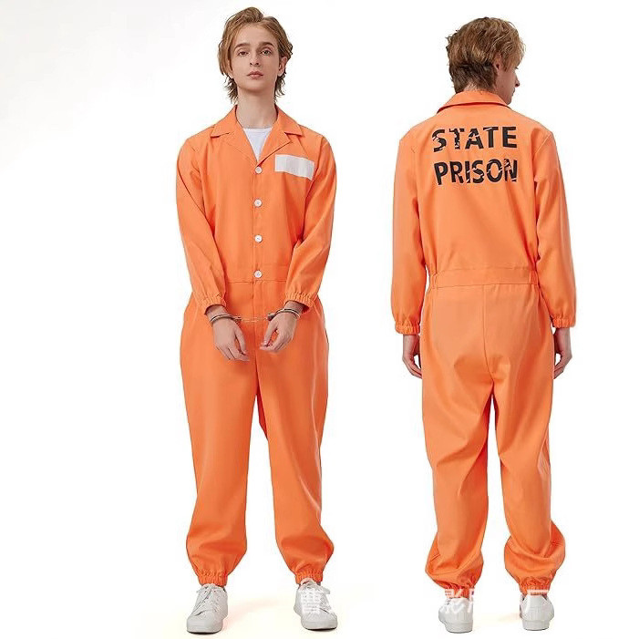 Suit Prisoner Costume Cosplay Costume Prisoner Prison Uniform Prisoner ...