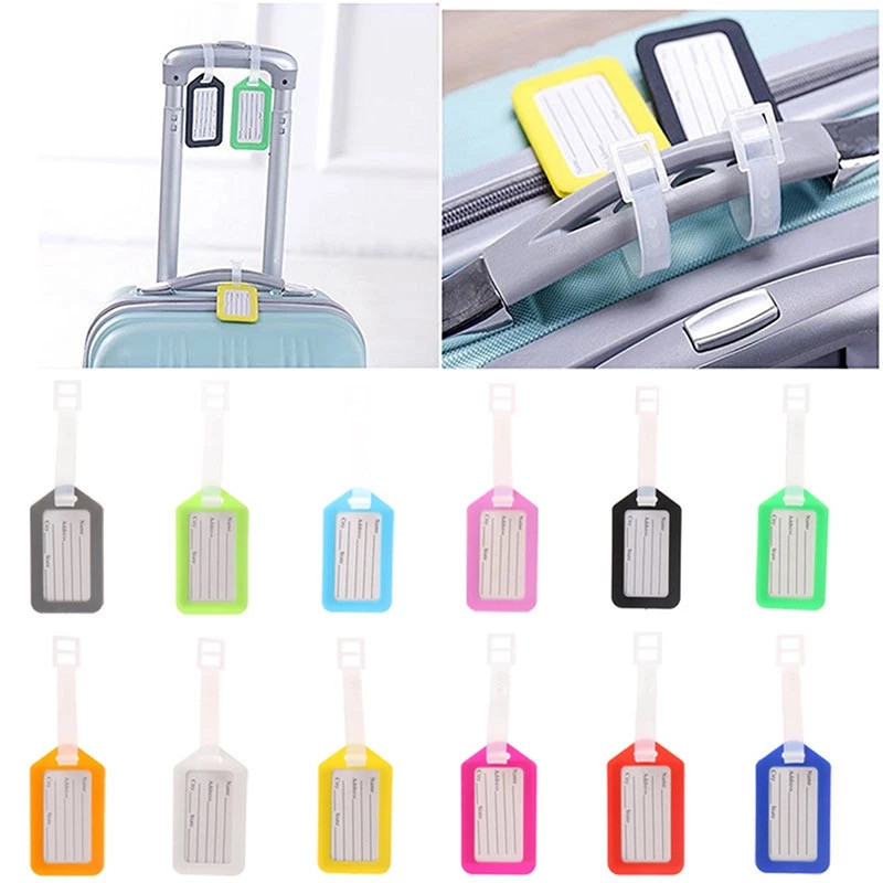 10pcs Plastic luggage tag label logistics sign trolley case check-in ...