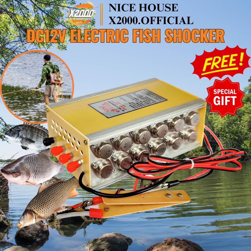 [FREE GIFT] DC12V High Power Electric Fish Shocker Portable Ultrasonic ...