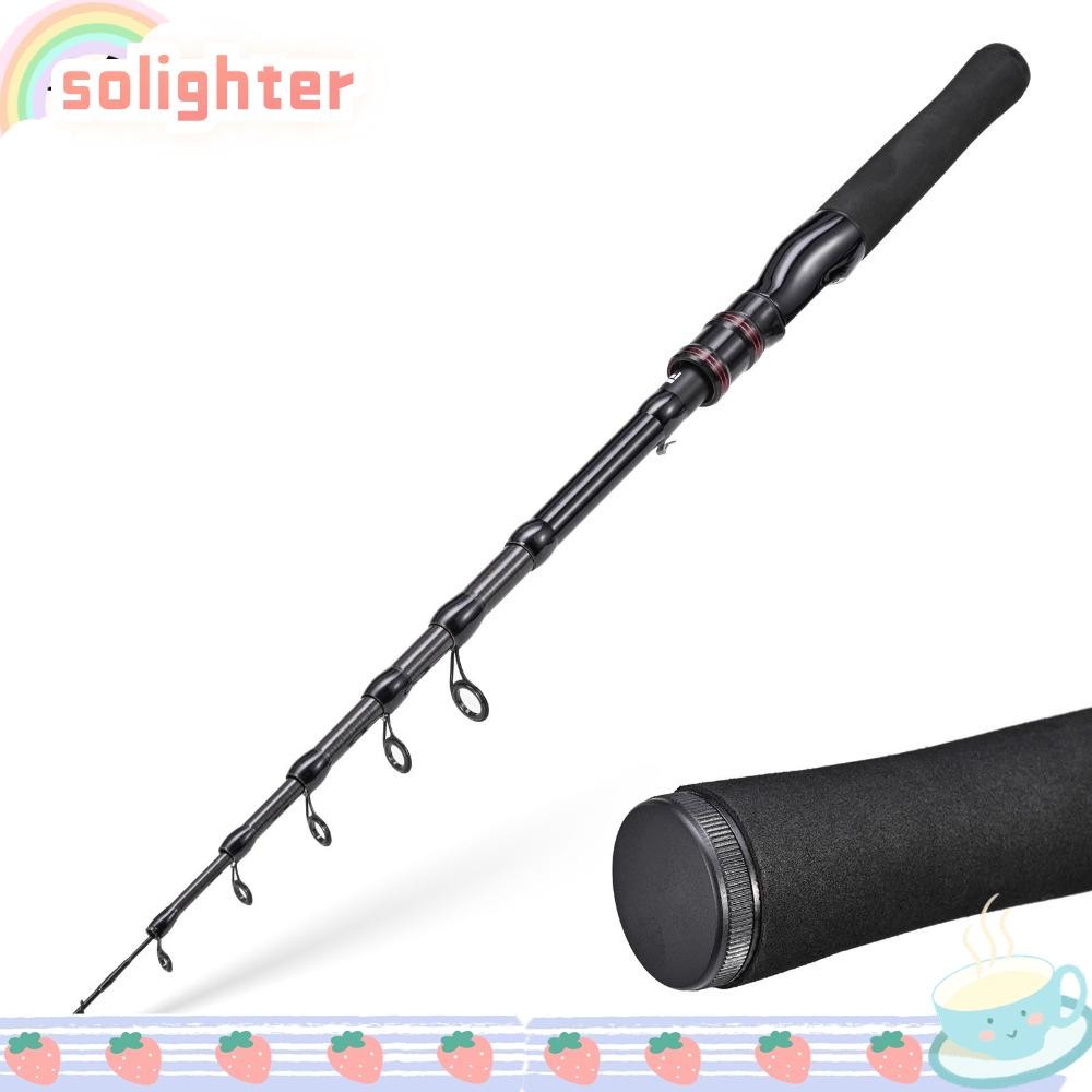 SOLIGHTER Fishing Rod Full Kits, Telescopic Ultra Short Fishing Rod Set ...