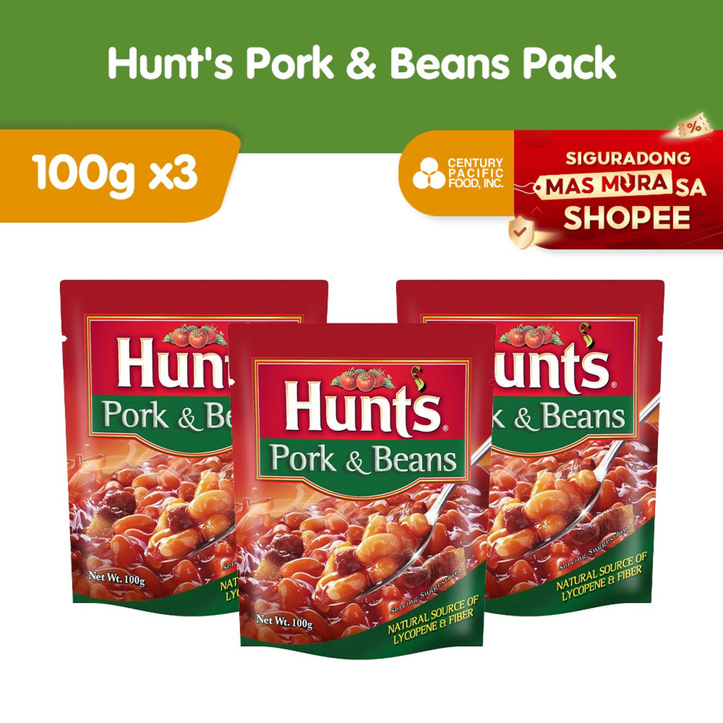 Hunt's Pork & Beans 100g (Pack of 3) - Good Source of Fiber and ...