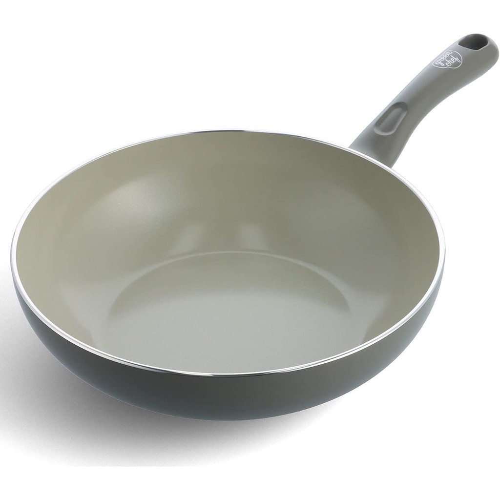 Greenpan Green Chef Deep Wok Pan 28cm IH Compatible Ceramic Non-stick ...