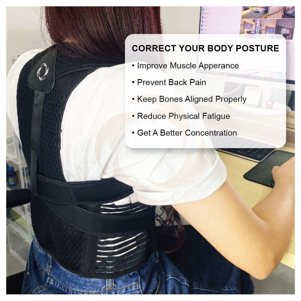 CARE Premium Ergonomic Kids Upper Back Support Premium & Open Shoulder ...