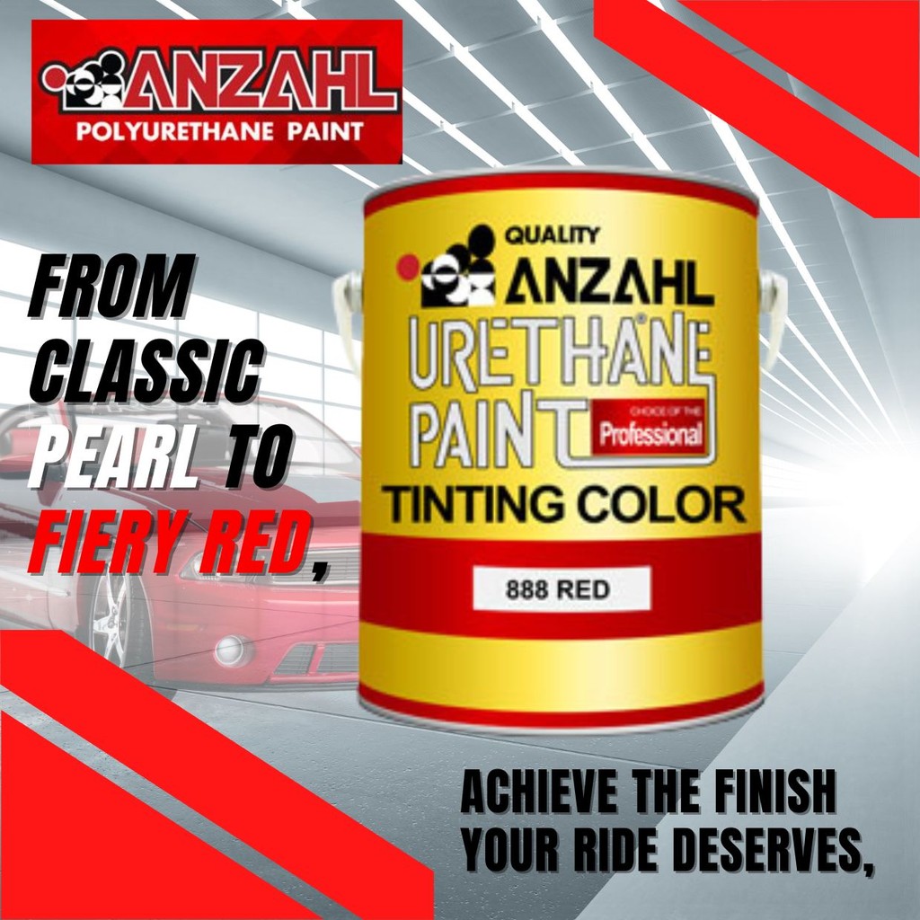EMJ Anzahl 888 Red, Pearl White & Flamingo Red Mica Urethane Paint Car ...