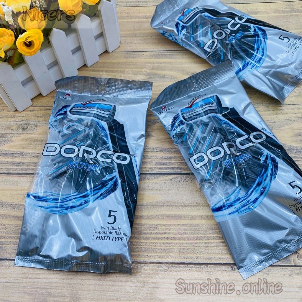5pcs/pack Original Dorco Twin Blade Disposable Razors Fixed Type ABZ ...