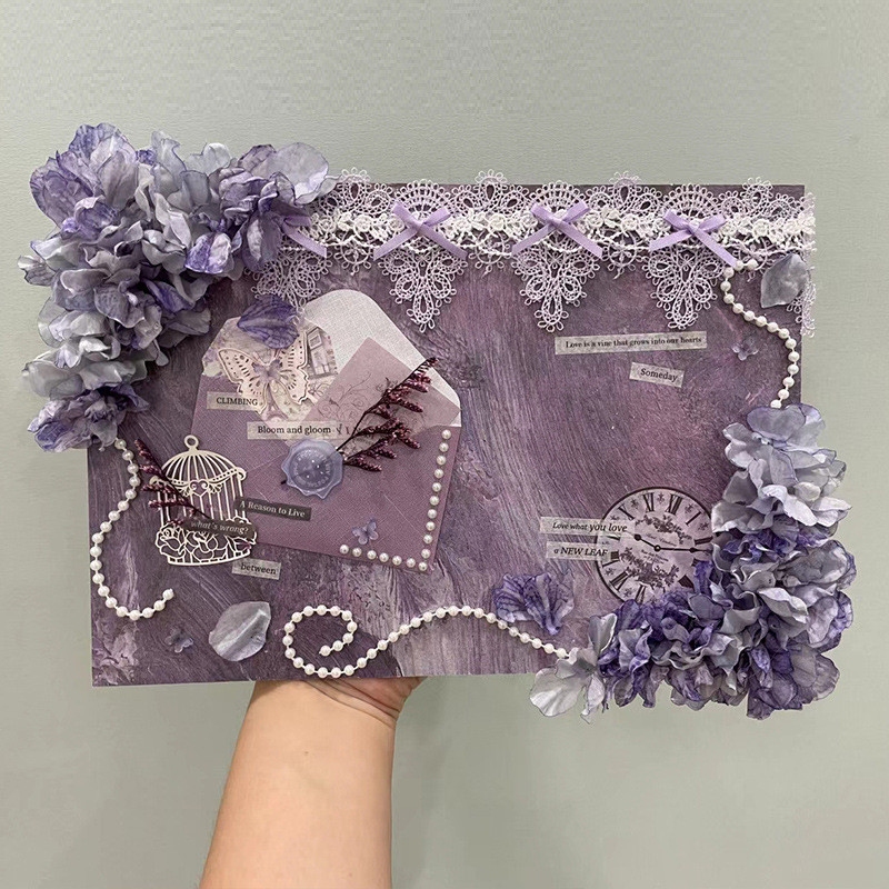 Pain Bag diy Material Purple Two-Dimensional Style Lazy Tie Board ...
