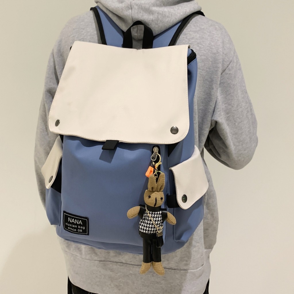 Large Capacity Backpack Bucket Bag Free Pendant Travel Outdoor Backpack ...