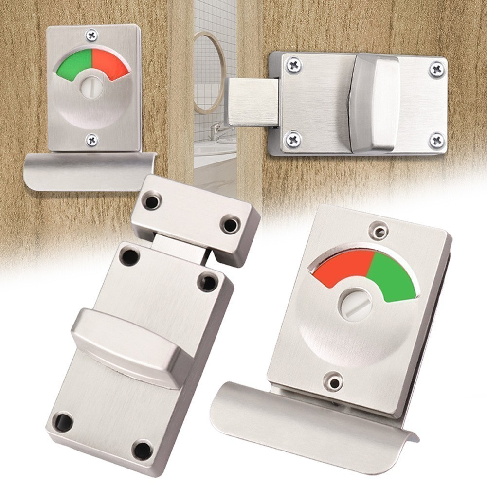 Toilet lock aluminum alloy Partition Door Lock Bathroom With Red Green ...