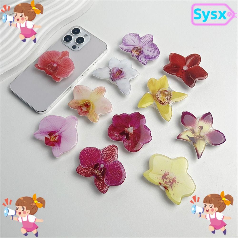SYSX Acrylic Flower Phone Holder, Folding Trendy Design Phone Socket ...
