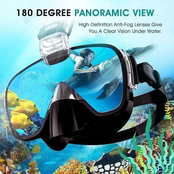 MRNSTREHuacheng Scuba Diving Snorkeling Goggles Set L/XL - QW-01 ...
