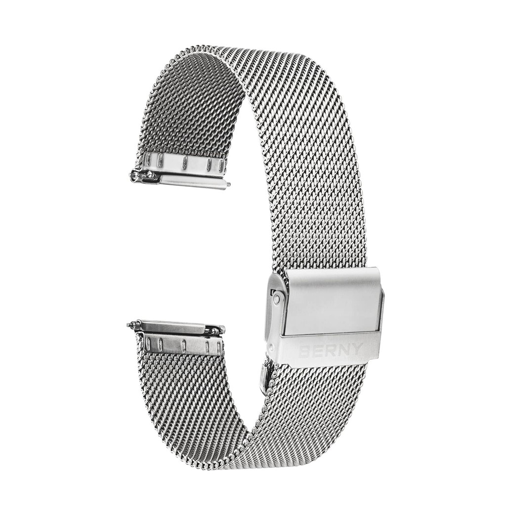 【Direct from Japan】BERNY 20mm Watch Strap, Stainless Steel Mesh Strap ...