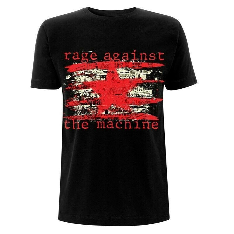 Adult T Shirt Official Rage Against The Machine T Shirt Newspr Star ...