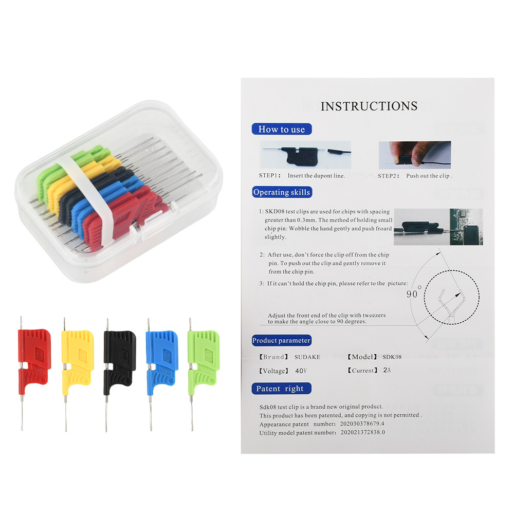 10PCS Chip Test Clip SDK08 Test Clip General Purpose IC Chip Clip SOP ...