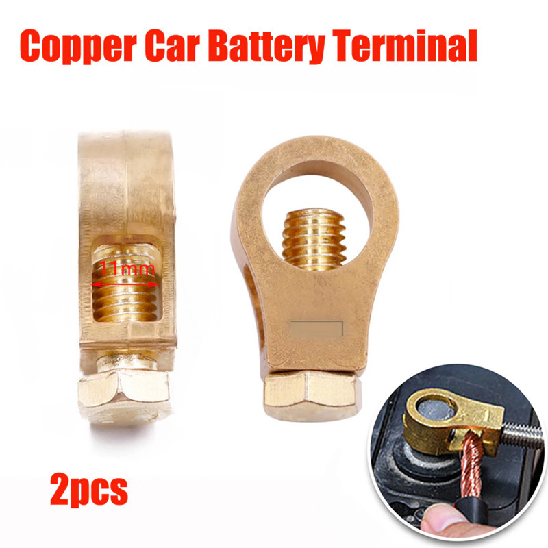 1Pair Car Battery Clamp Copper Battery Connector Terminal Clamp Top ...