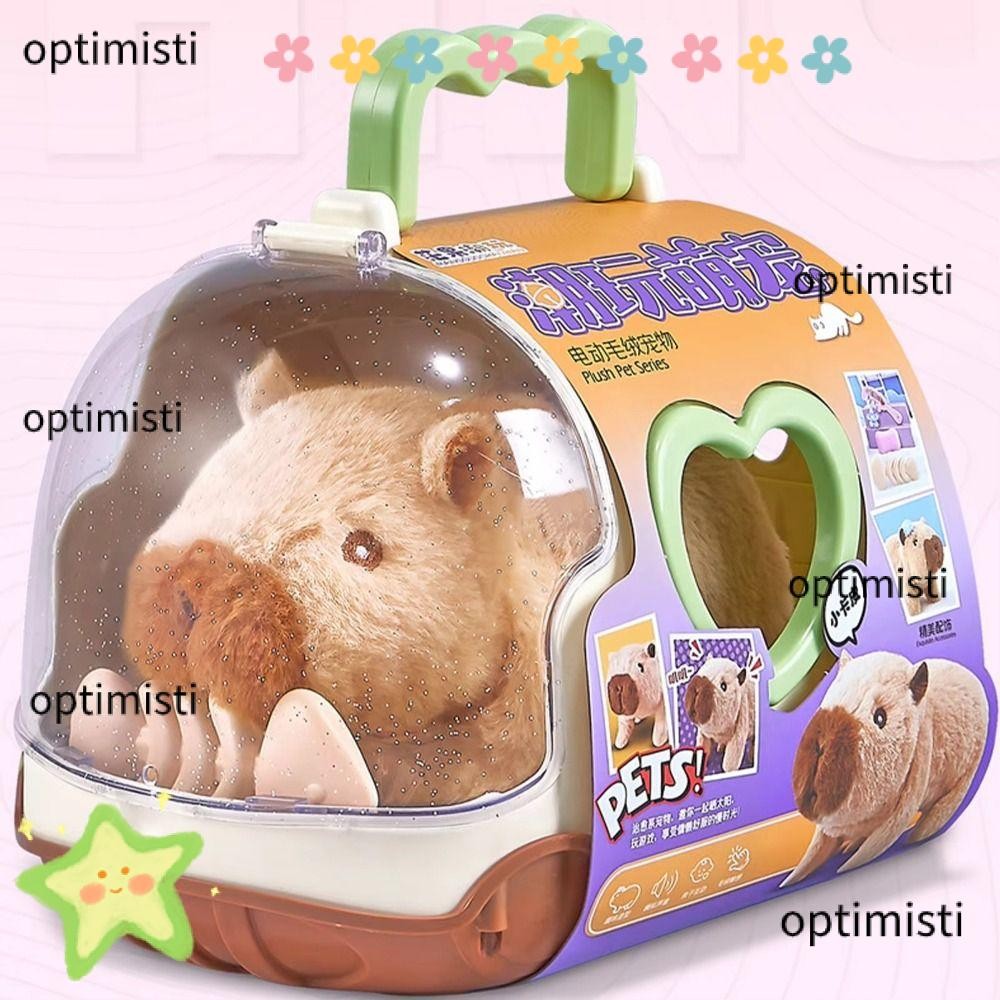 OPTIMISTI Capybara Walking Doll, with Sound Cute Electric Capybara Toy ...
