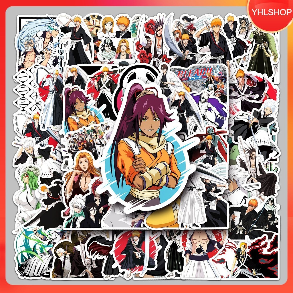 50 Sheets Of Manga bleach Stickers Death God anime Sticker | Shopee ...