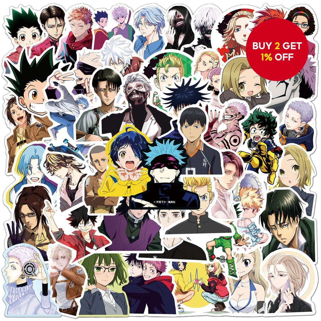 50pcs Anime Combination Series Graffiti Stickers for Laptop, Helmet ...