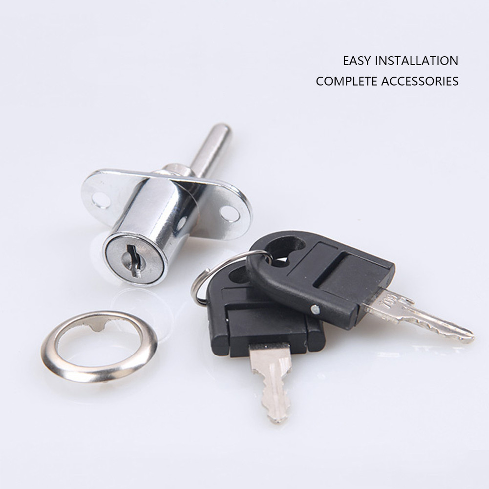 16/19mm Cam Cylinder Triple Lock Zinc Alloy Desk Cabinet Drawer Front ...