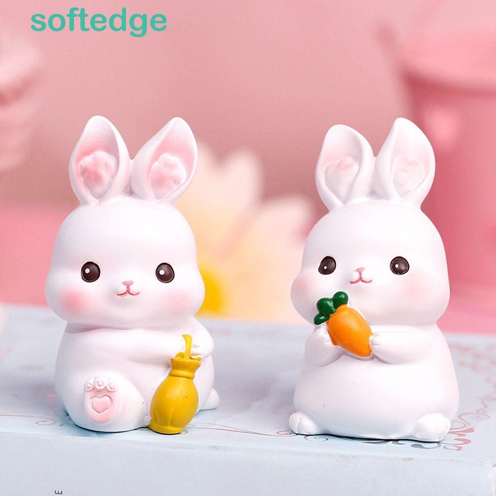 SOFTEDGE Bunny Cake Decoration Cake Topper Bonsai Model Cute Animal ...