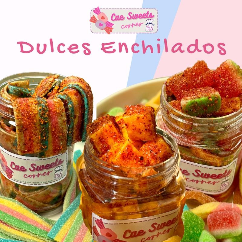 Dulces Enchilados in a JAR (the chamoy is already mixed with gummies ...