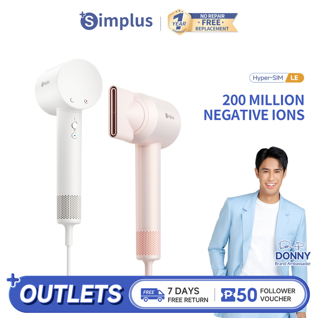 Simplus Hair Dryer High Speed Hair Blower 200 Million Negative Ions ...