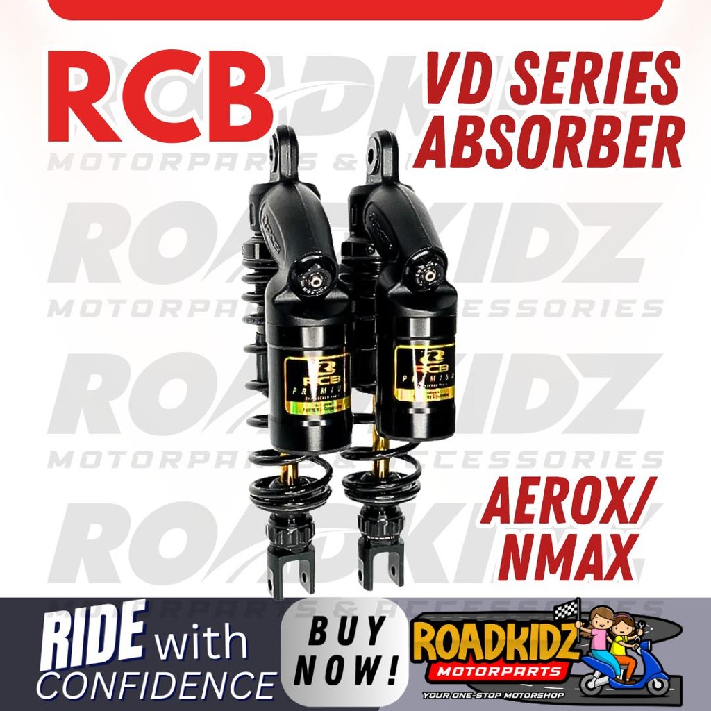 RCB DUAL ABSORBER VD-SERIES AEROX/NMAX V2 305MM BLACK/GOLD | Shopee ...