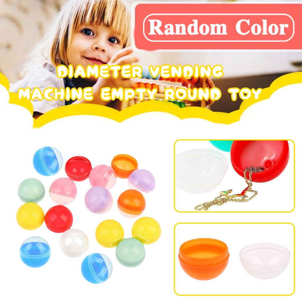 1pc Egg Vending Machine Capsule Shell Colored Round Fillable Containers ...