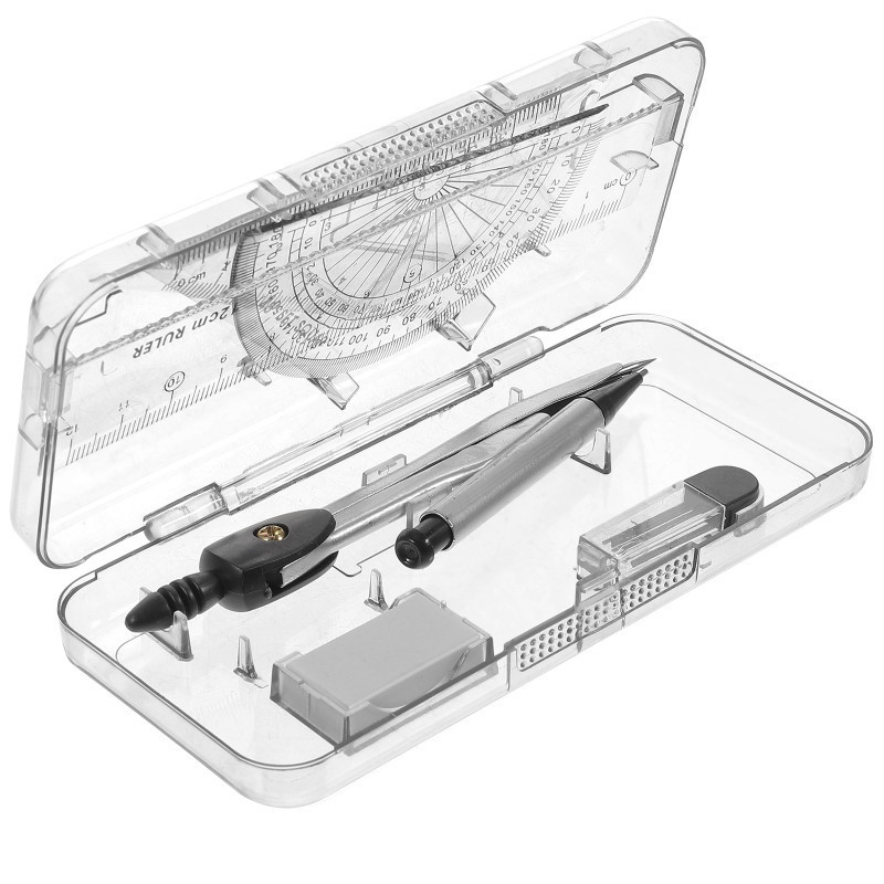 Geometry Compass Set–Drawing Tools with Protractor, Divider, Ruler ...