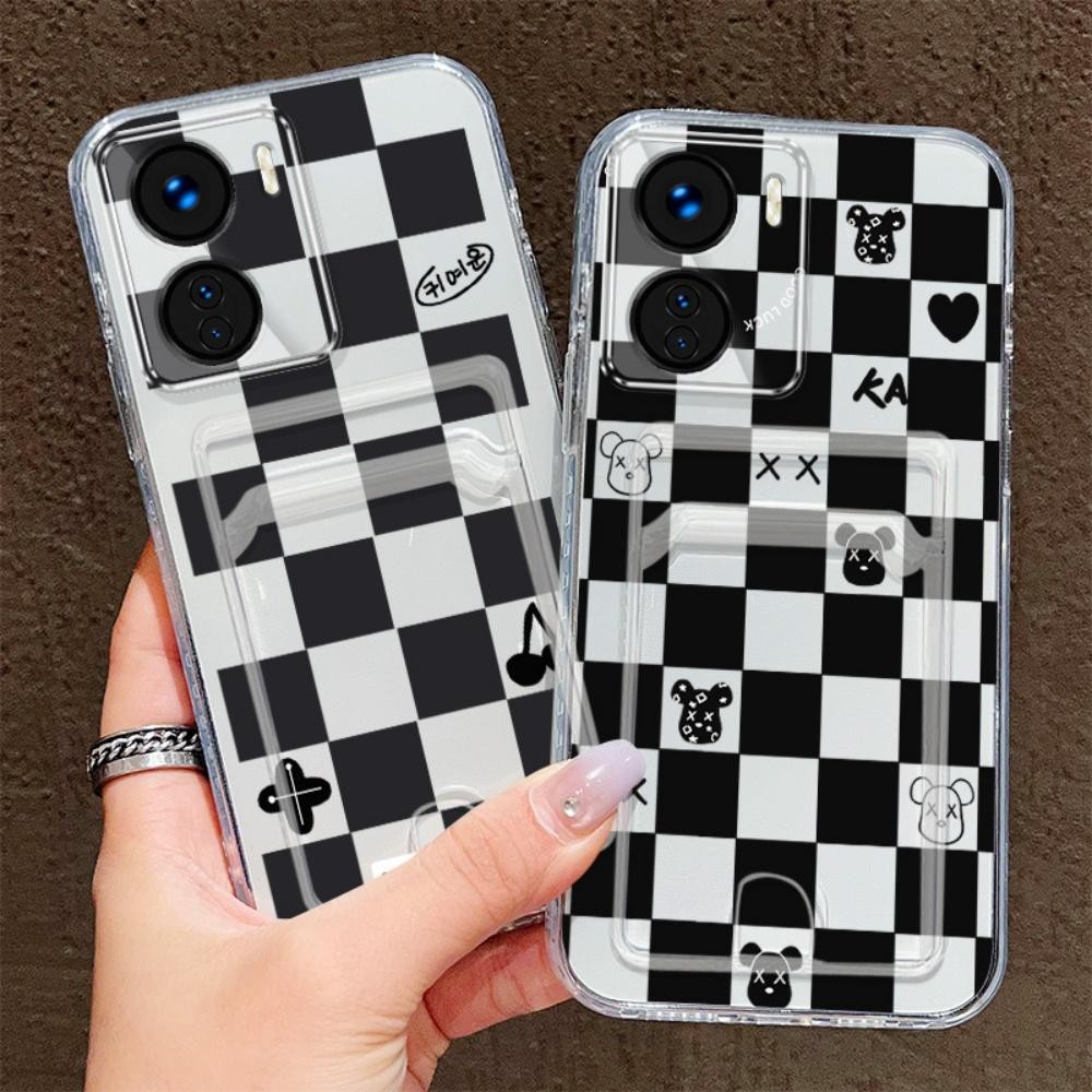 Clear Casing For VIVO Y15S Y5A Y01 Y16 4G Y36 4G Y27S Lina Grid Bear ...