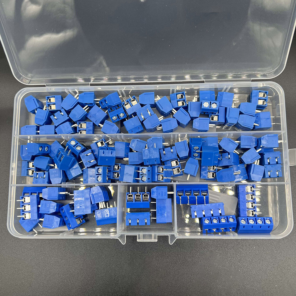 100Pcs KF301-2P KF301-3P KF301-4P PCB Screw Terminal Block 5mm Pitch ...