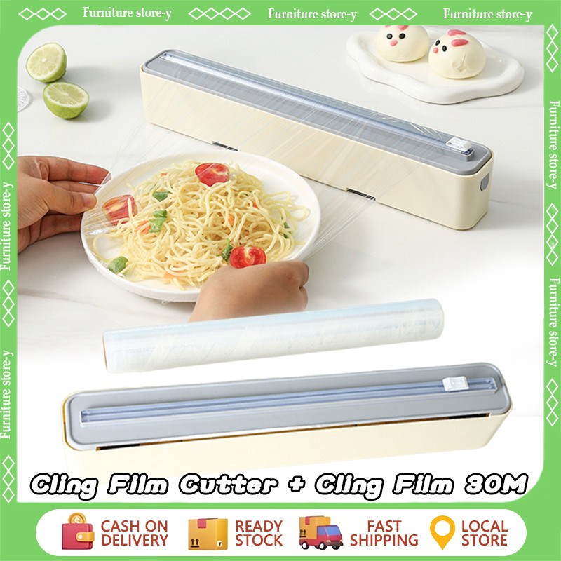 Cling Wrap Dispenser Cutter Food Film Cutter Box Food Wrap Dispenser ...