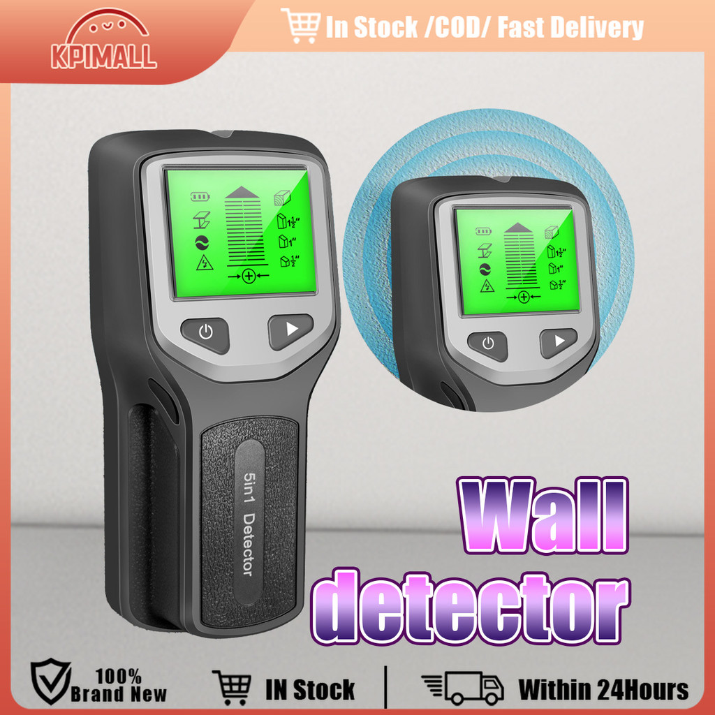 5 In 1 Wall Stud Detector Digital Scanner Handheld For Live Wires Metal ...